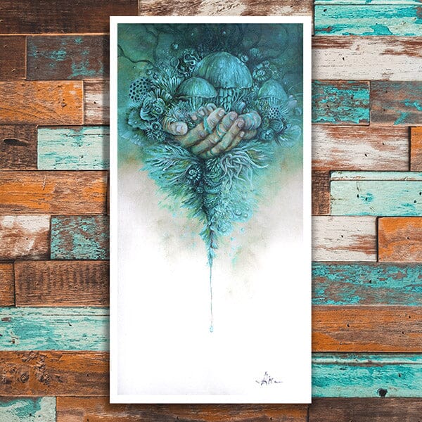 Fantasy Art Print Jellyfish and Hands